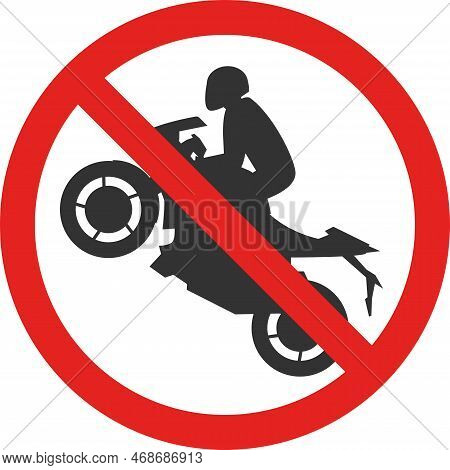 No Motorbike Wheelie Vector & Photo (Free Trial) | Bigstock