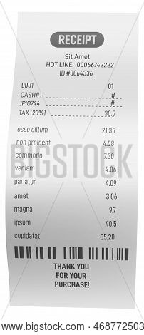 Receipt 矢量图和照片（免费试用） | Bigstock