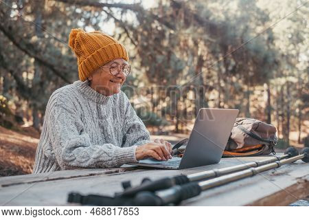 Old Person Using Computer Images, Illustrations & Vectors (Free) - Bigstock