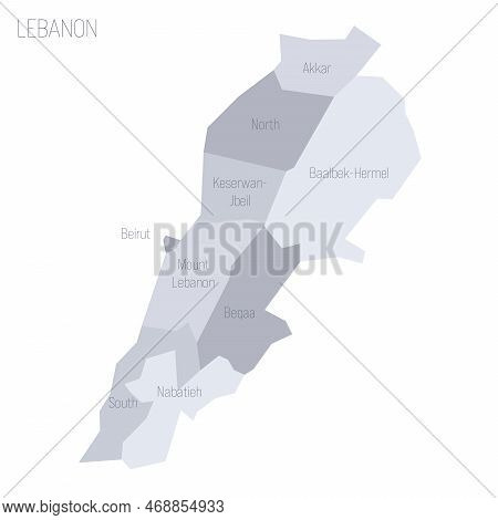 Lebanon Political Map Vector & Photo (Free Trial) | Bigstock