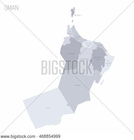 Oman Political Map Vector & Photo (Free Trial) | Bigstock