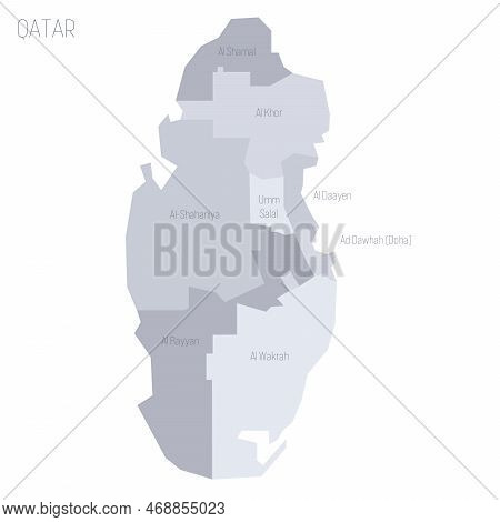 Qatar Political Map Vector & Photo (Free Trial) | Bigstock