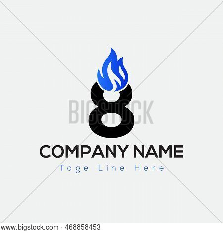 Blue Fire Logo On Vector & Photo (Free Trial) | Bigstock
