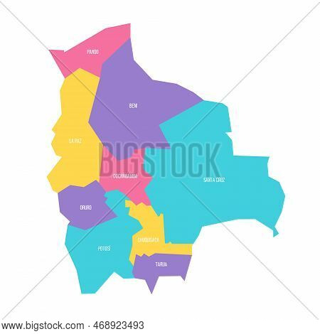 Bolivia Political Map Vector & Photo (Free Trial) | Bigstock