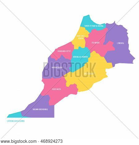 Morocco Political Map Vector & Photo (Free Trial) | Bigstock