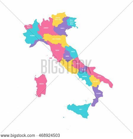 Italy Political Map Vector & Photo (Free Trial) | Bigstock