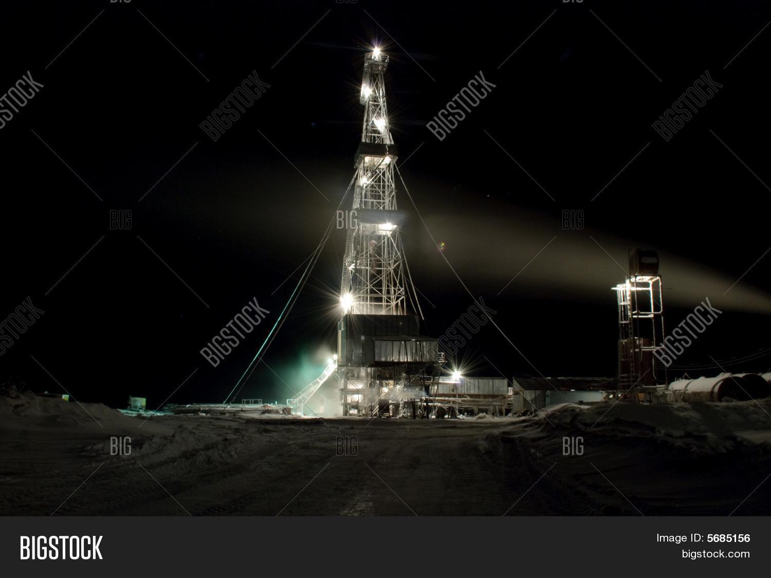 Drilling Rig Night. Image & Photo (Free Trial) | Bigstock