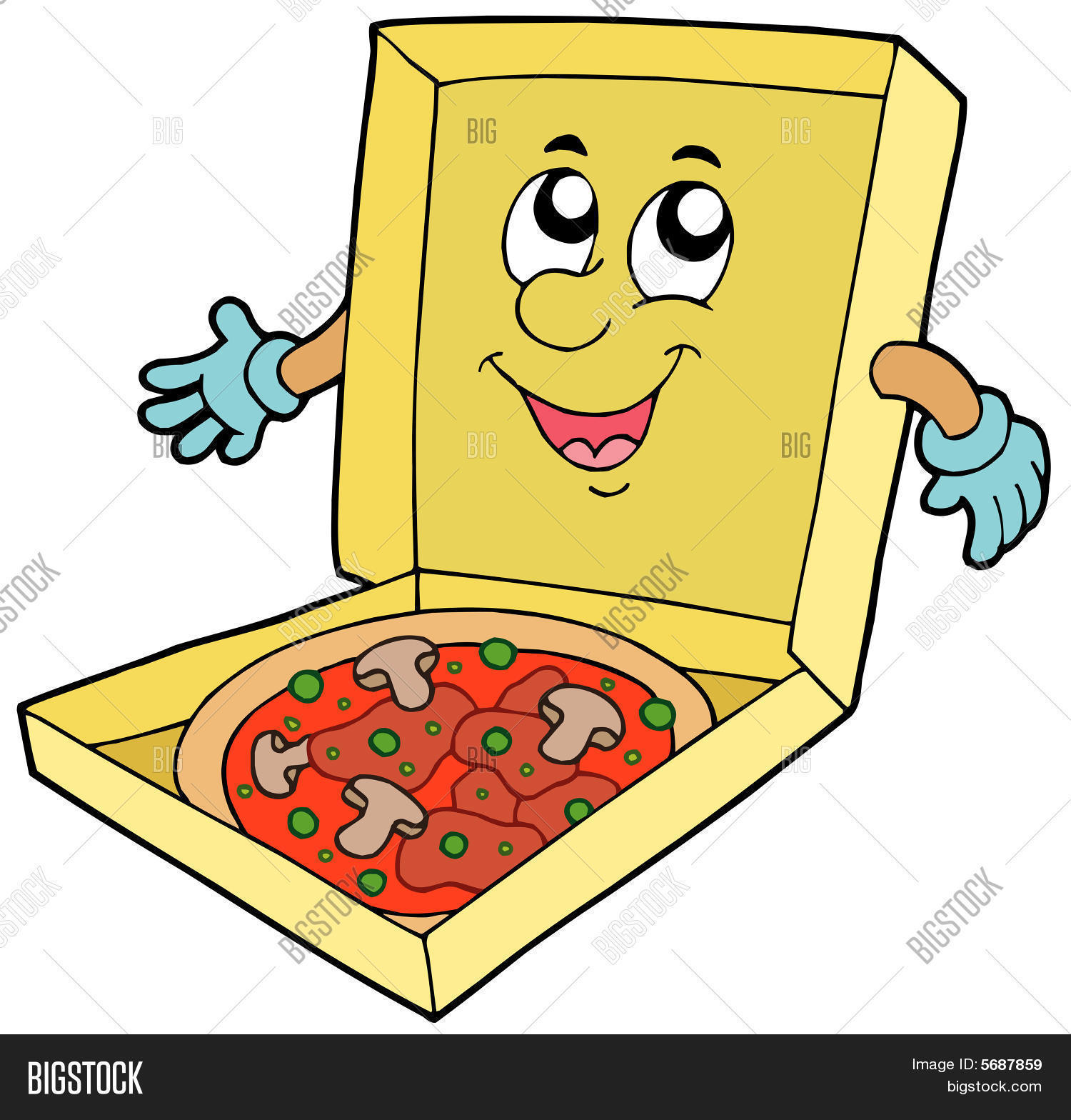 Cartoon Pizza Box Vector & Photo (Free Trial) | Bigstock