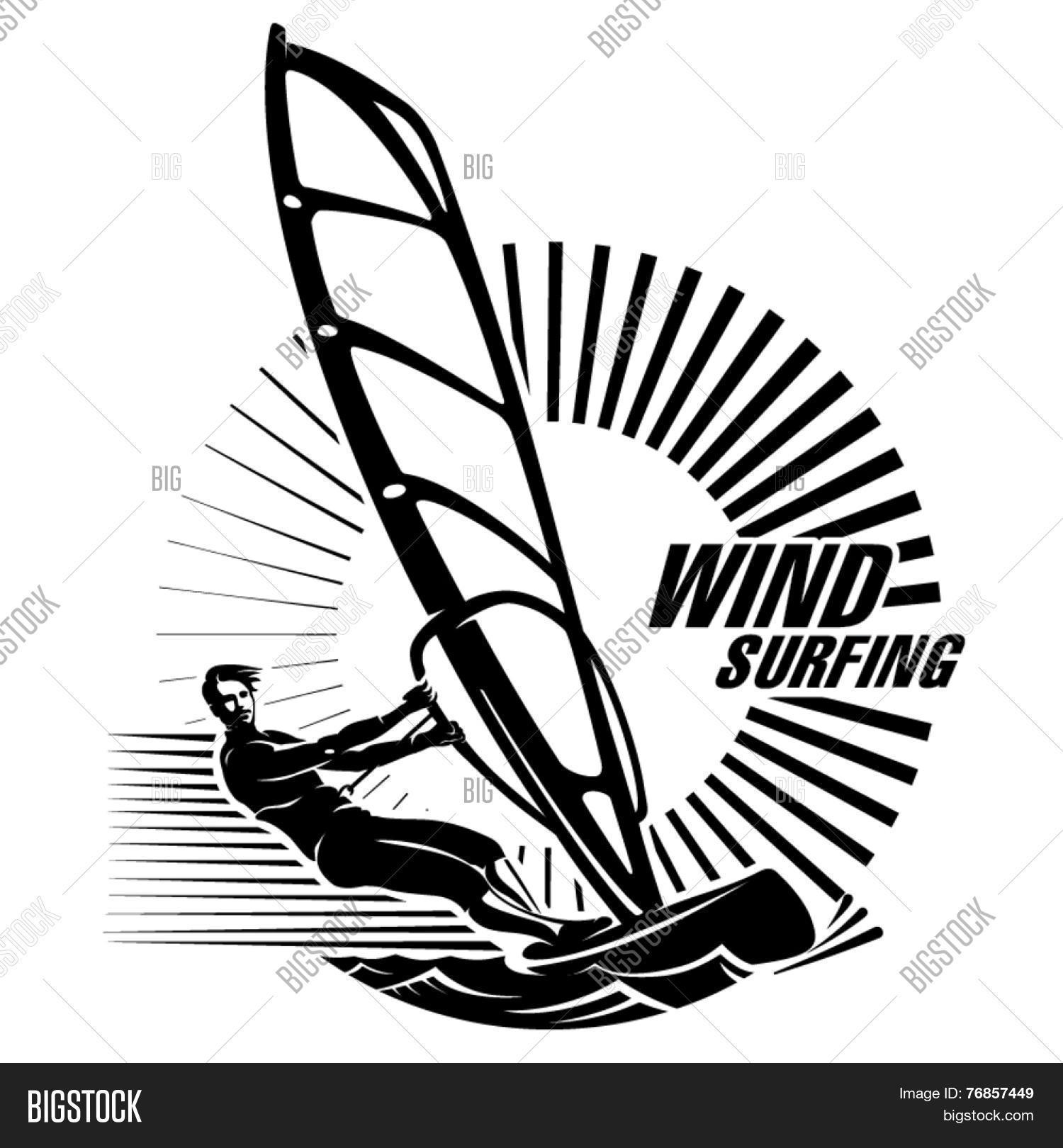 Windsurfing. Vector Vector & Photo (Free Trial) | Bigstock