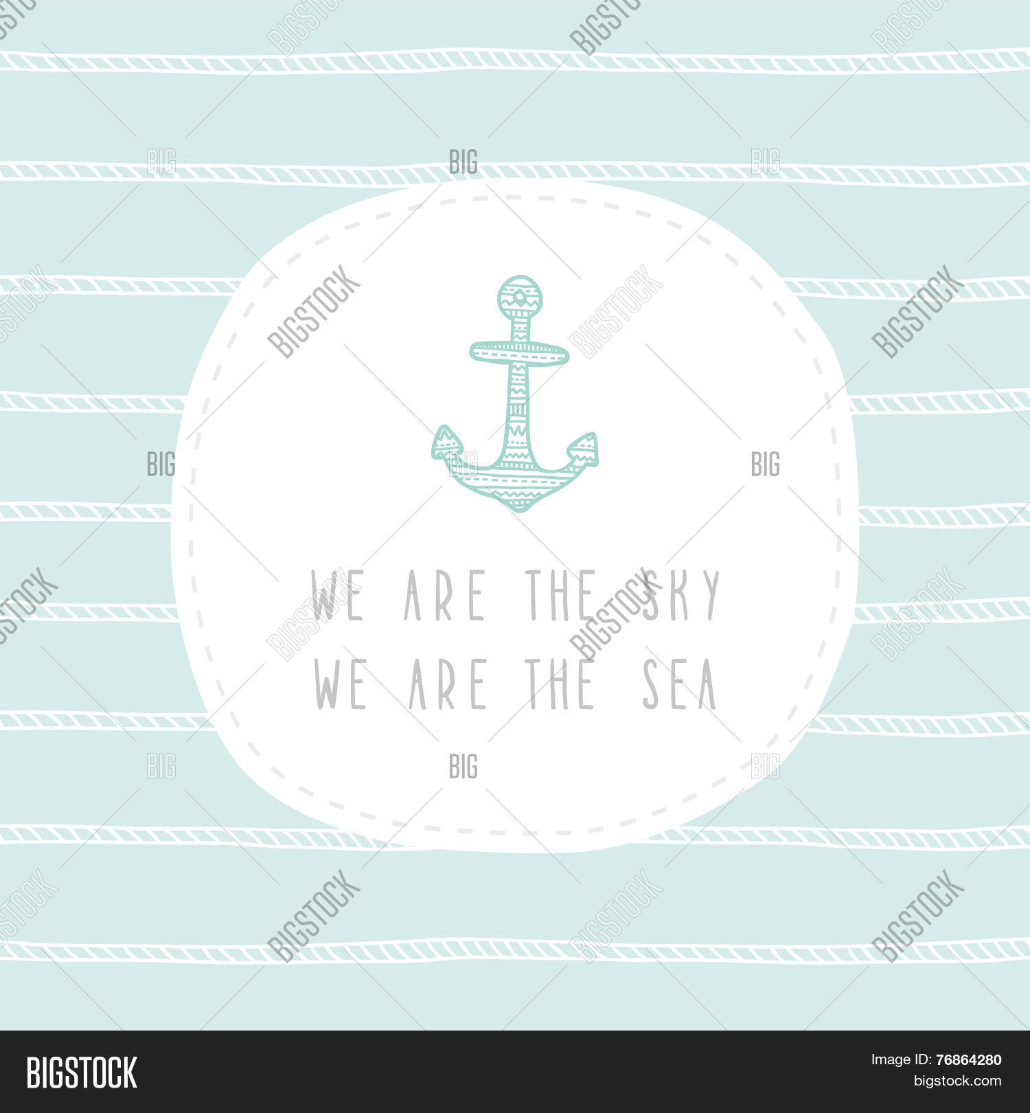 Anchor Greeting Card Vector & Photo (Free Trial) | Bigstock