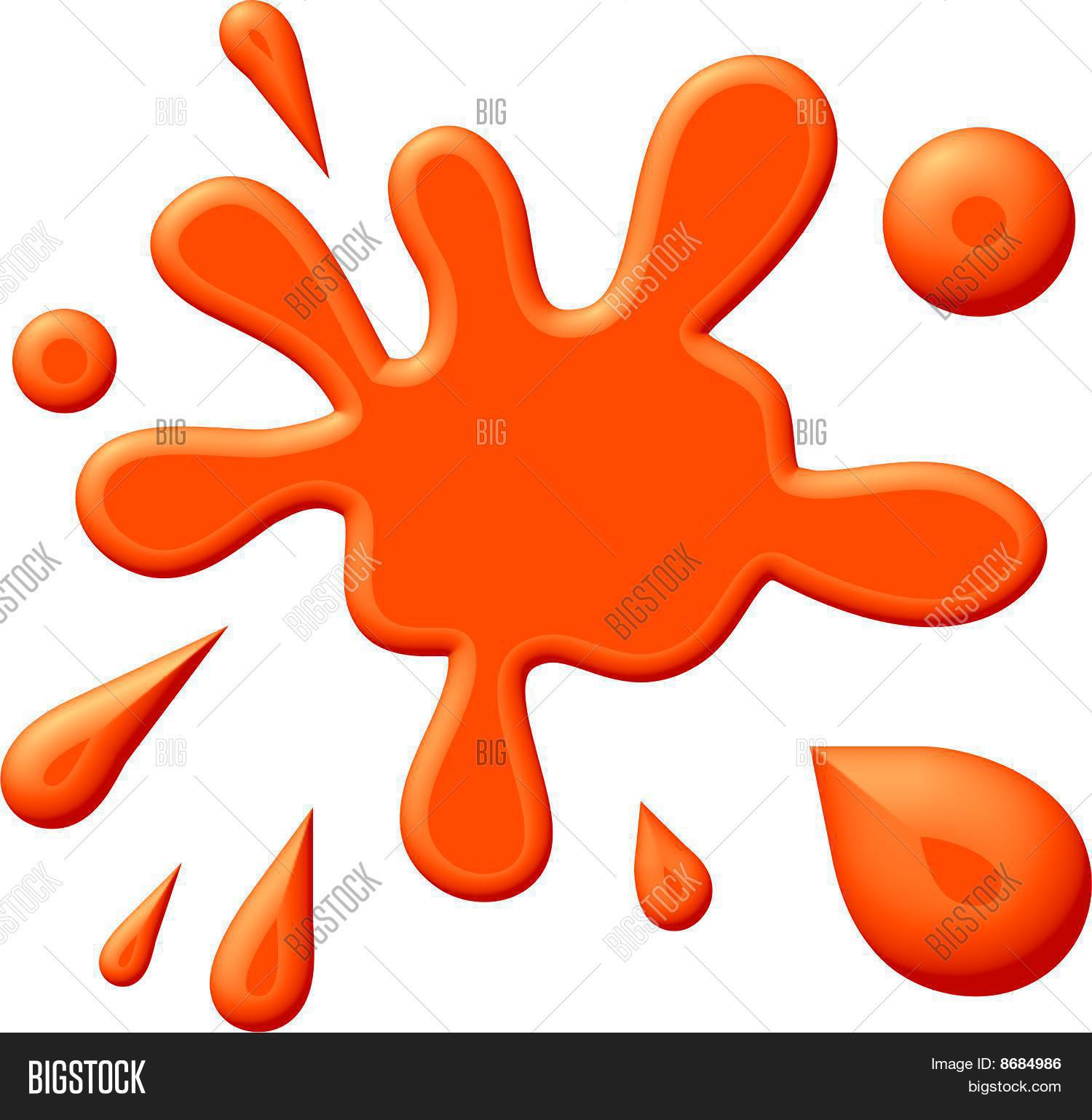 Orange Paint Splodge Image & Photo (Free Trial) | Bigstock