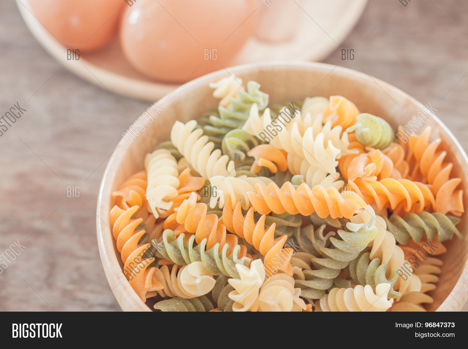 Fusili Pasta Wooden Image & Photo (Free Trial) | Bigstock