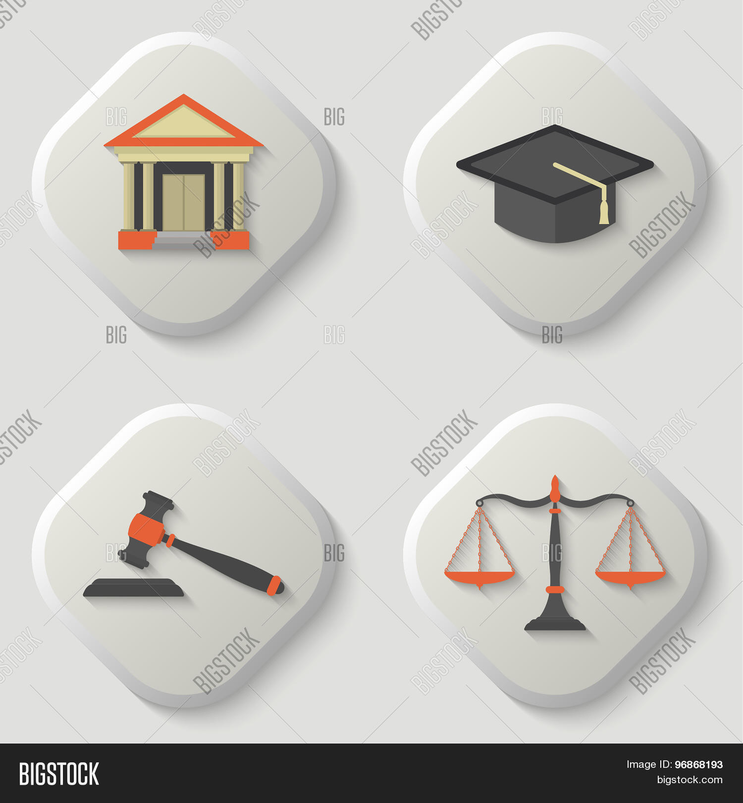 Set Icons Judicial Vector & Photo (Free Trial) | Bigstock