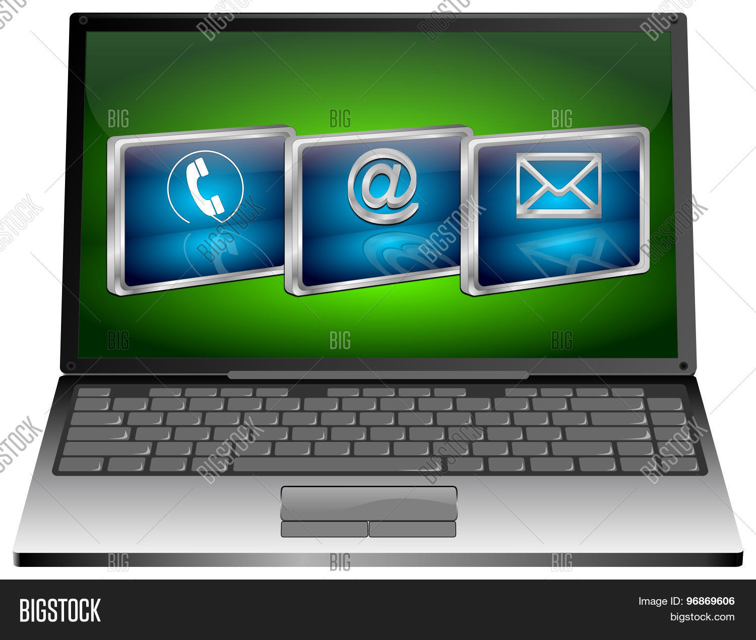 Laptop Contact Us Image & Photo (Free Trial) | Bigstock