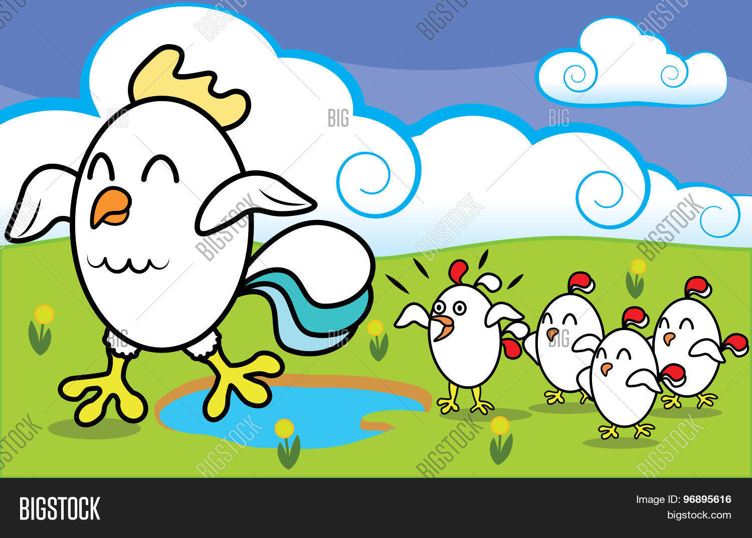 Funny Cartoon Chicken Vector & Photo (Free Trial) | Bigstock