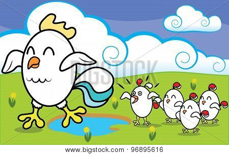 Funny Cartoon Chicken Vector & Photo (Free Trial) | Bigstock