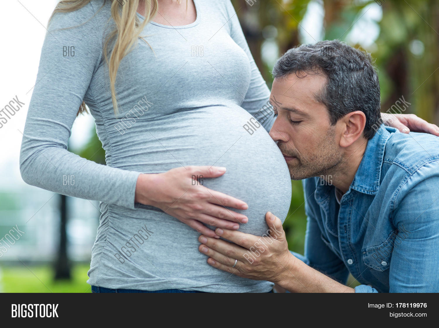 Man Kissing Pregnant Image & Photo (Free Trial) | Bigstock