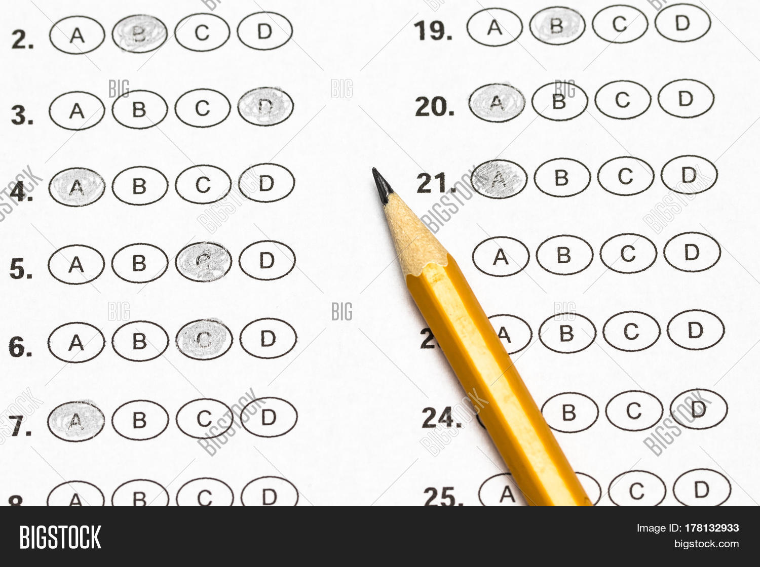Test Score Sheet Image & Photo (Free Trial) | Bigstock