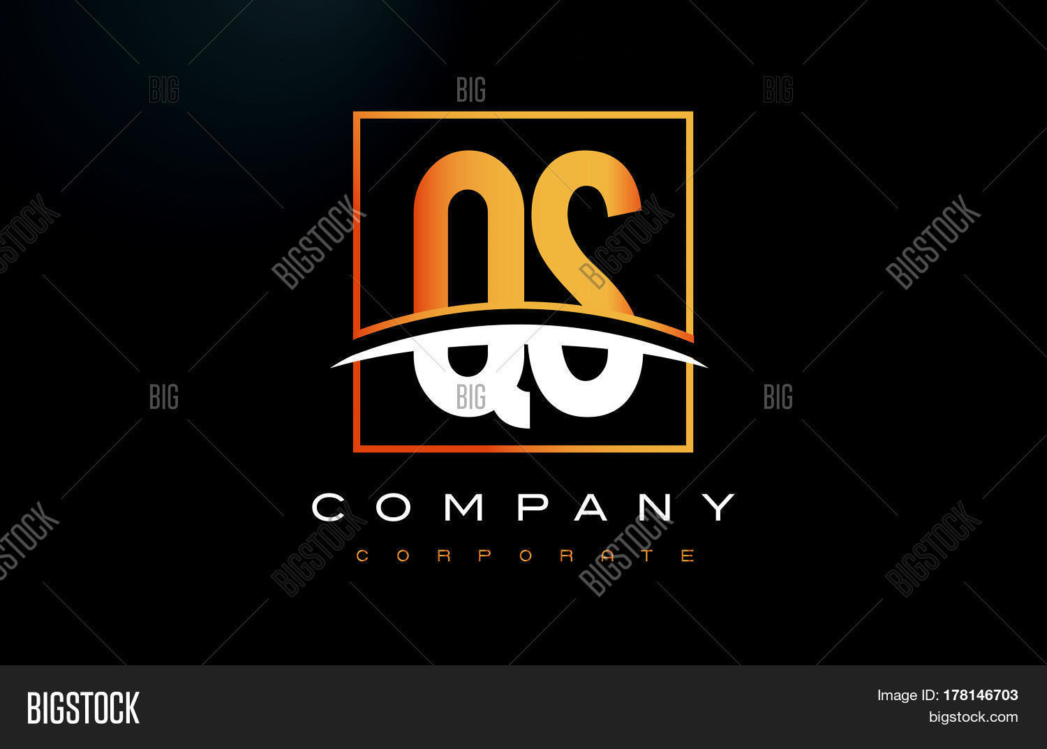 Qs Q S Golden Letter Vector & Photo (Free Trial) | Bigstock
