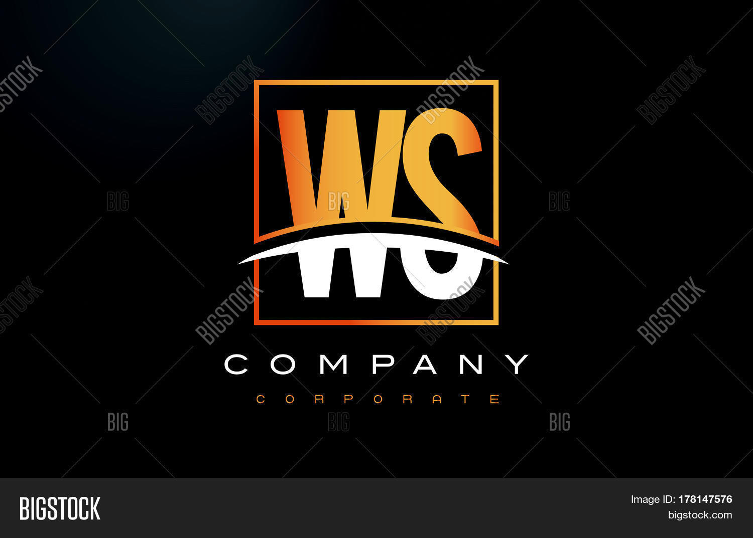 Ws W S Golden Letter Vector & Photo (Free Trial) | Bigstock