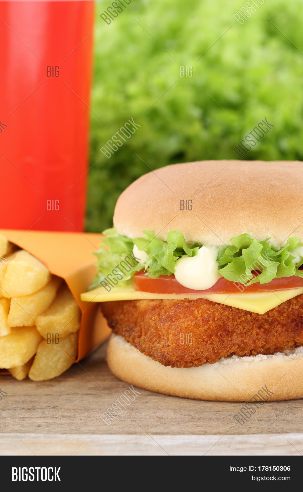 Fish Burger Fishburger Image & Photo (Free Trial) | Bigstock