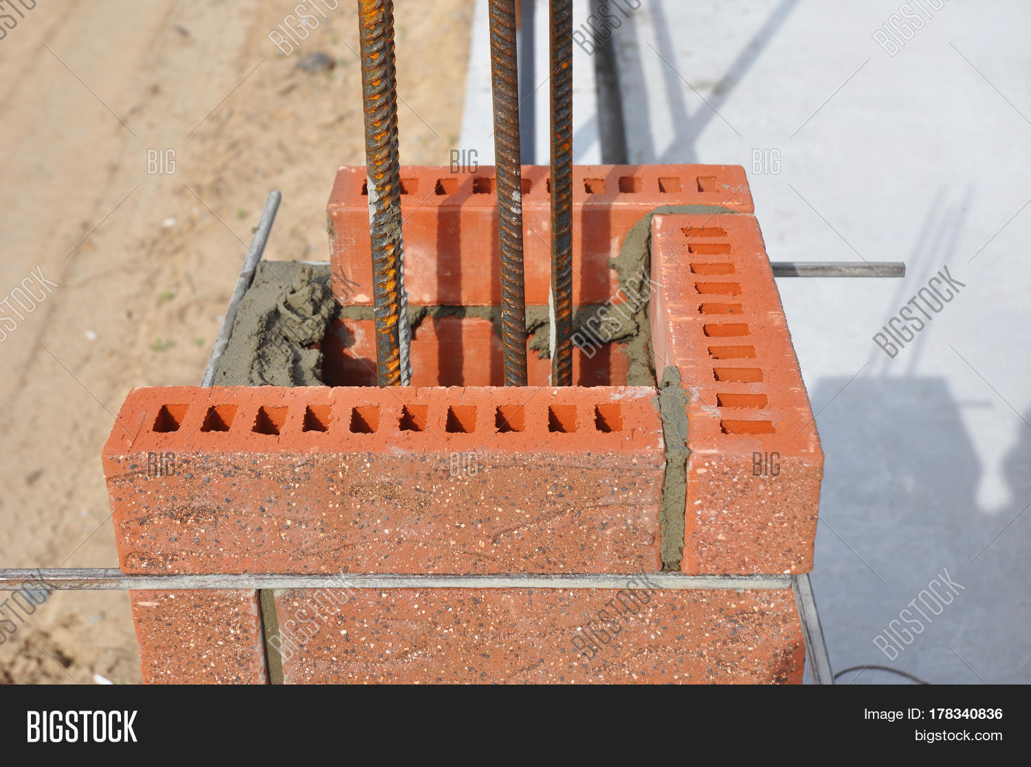 Brick Column Fence Image & Photo (Free Trial) | Bigstock
