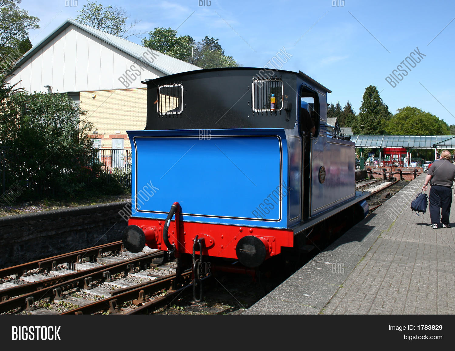 Blue Steam Locomotive Image & Photo (Free Trial) | Bigstock