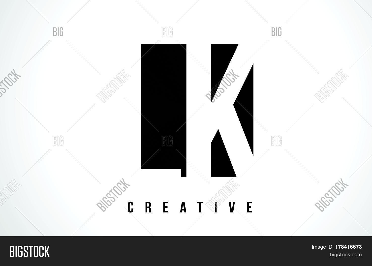 Lk L K White Letter Vector & Photo (Free Trial) | Bigstock