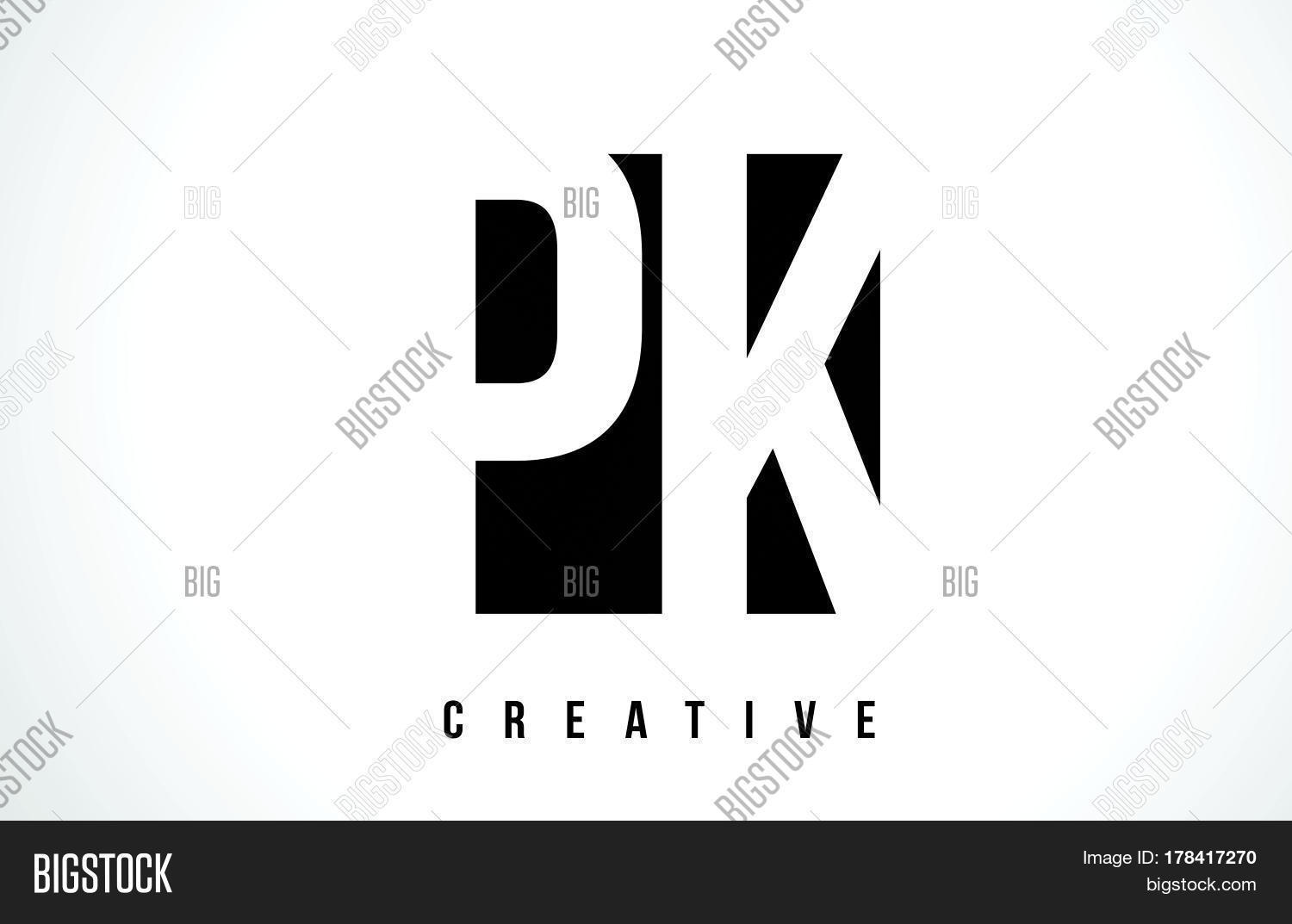 Pk P K White Letter Vector & Photo (Free Trial) | Bigstock