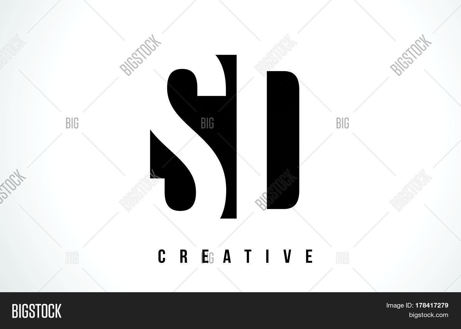 Sd S D White Letter Vector & Photo (Free Trial) | Bigstock