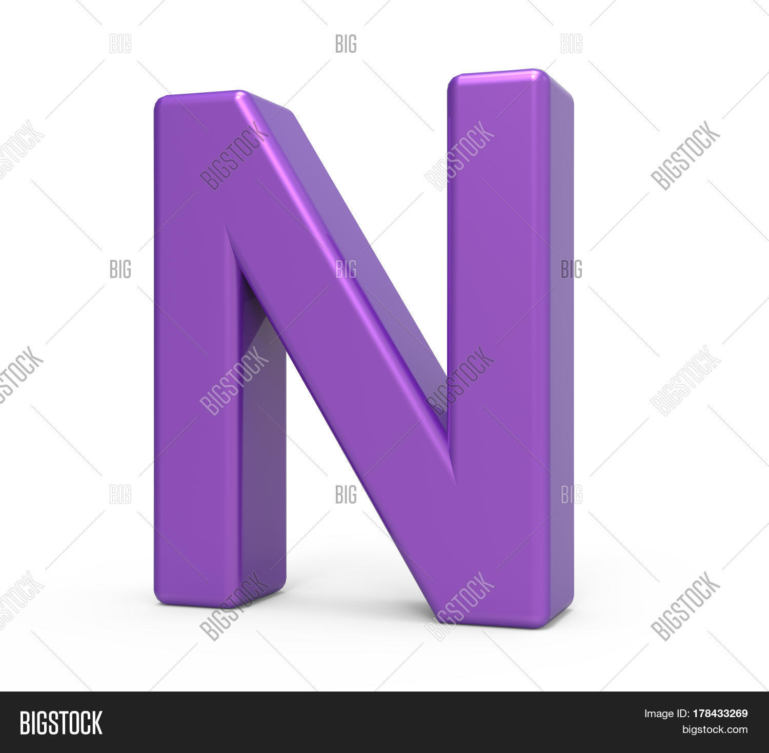 3D Purple Letter N Image & Photo (Free Trial) | Bigstock
