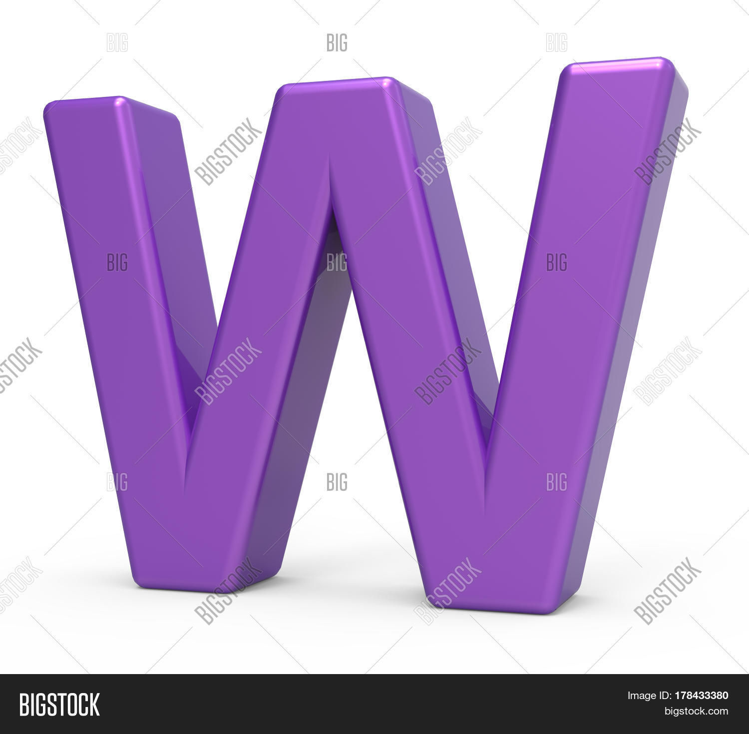 3D Purple Letter W Image & Photo (Free Trial) | Bigstock