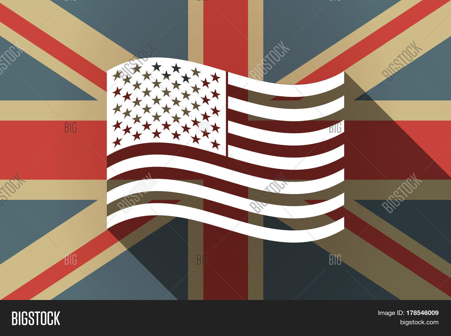 Long Shadow Uk Flag Vector & Photo (Free Trial) | Bigstock