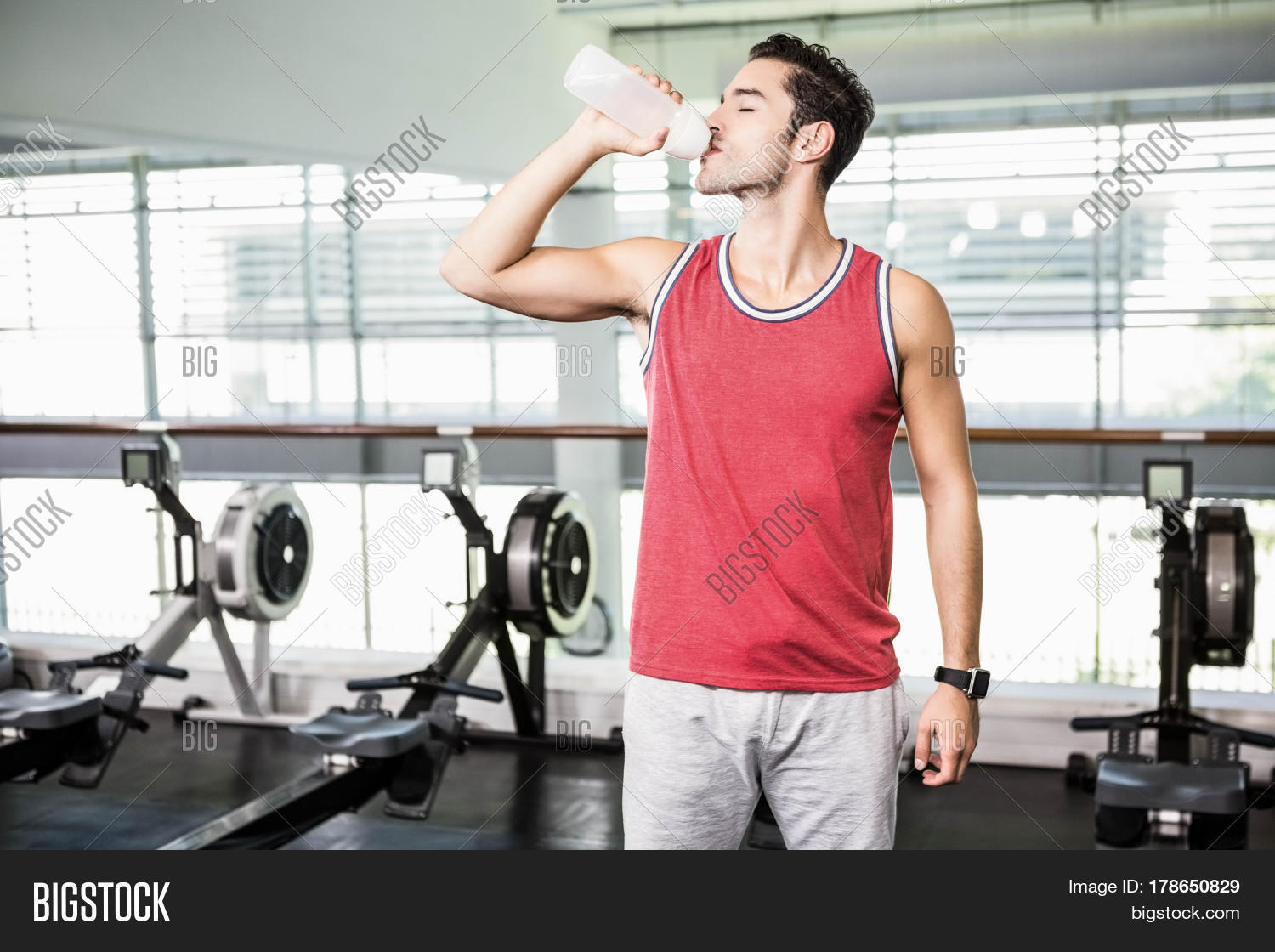 Standing Man Drinking Image & Photo (Free Trial) | Bigstock