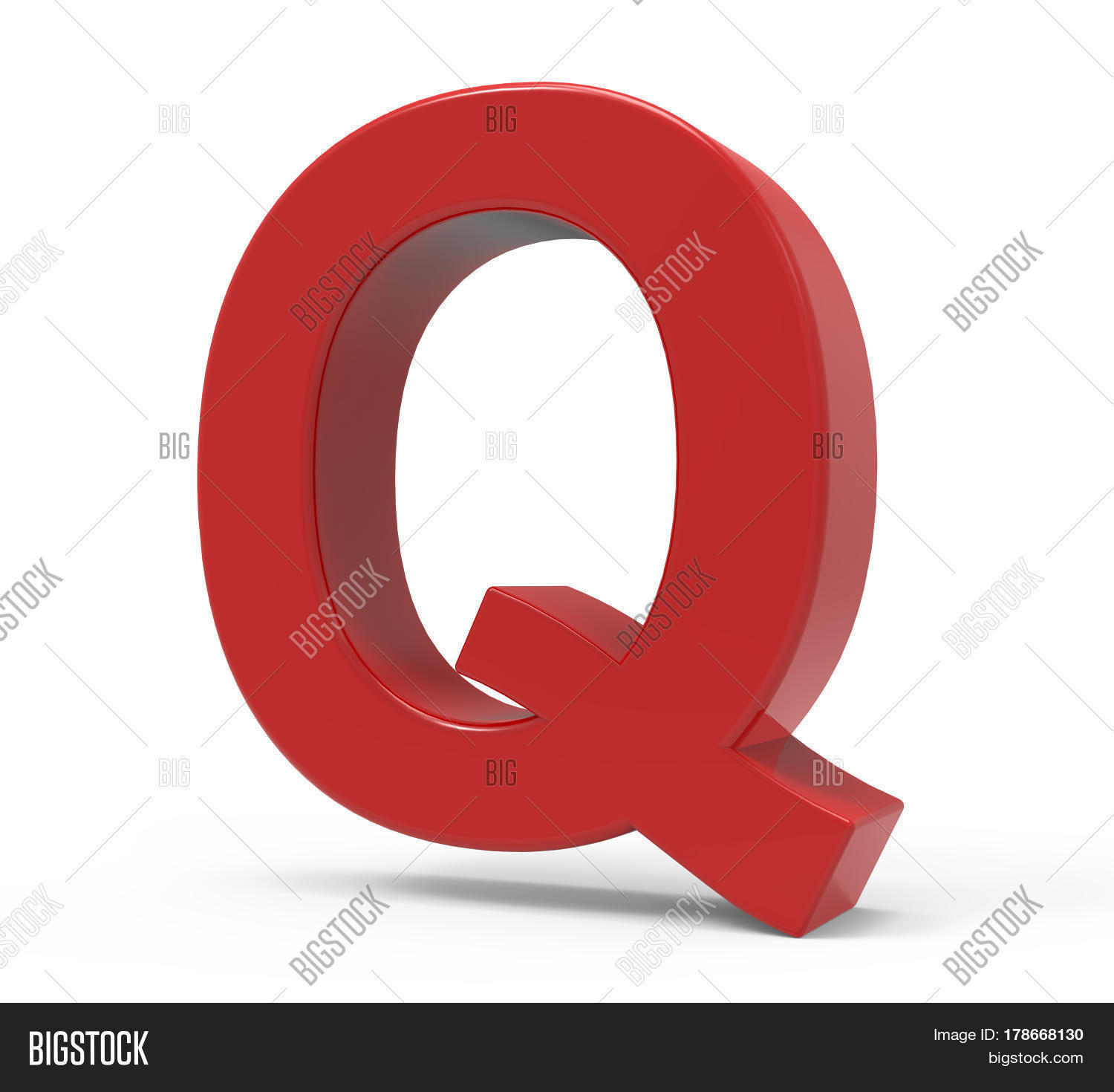 3D Red Letter Q Image & Photo (Free Trial) | Bigstock