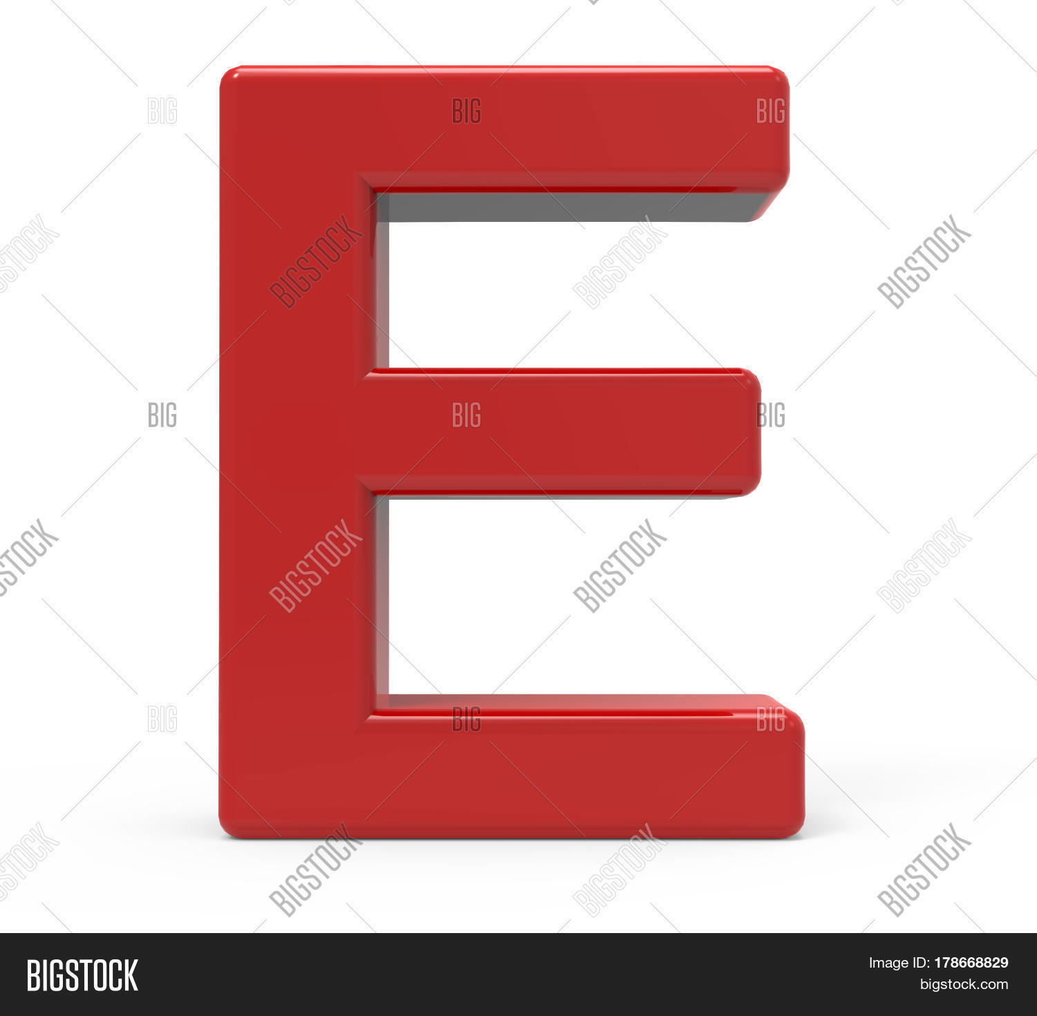 3D Red Letter E Image & Photo (Free Trial) | Bigstock