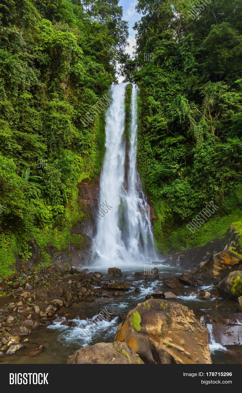 Gitgit Waterfall On Image & Photo (Free Trial) | Bigstock