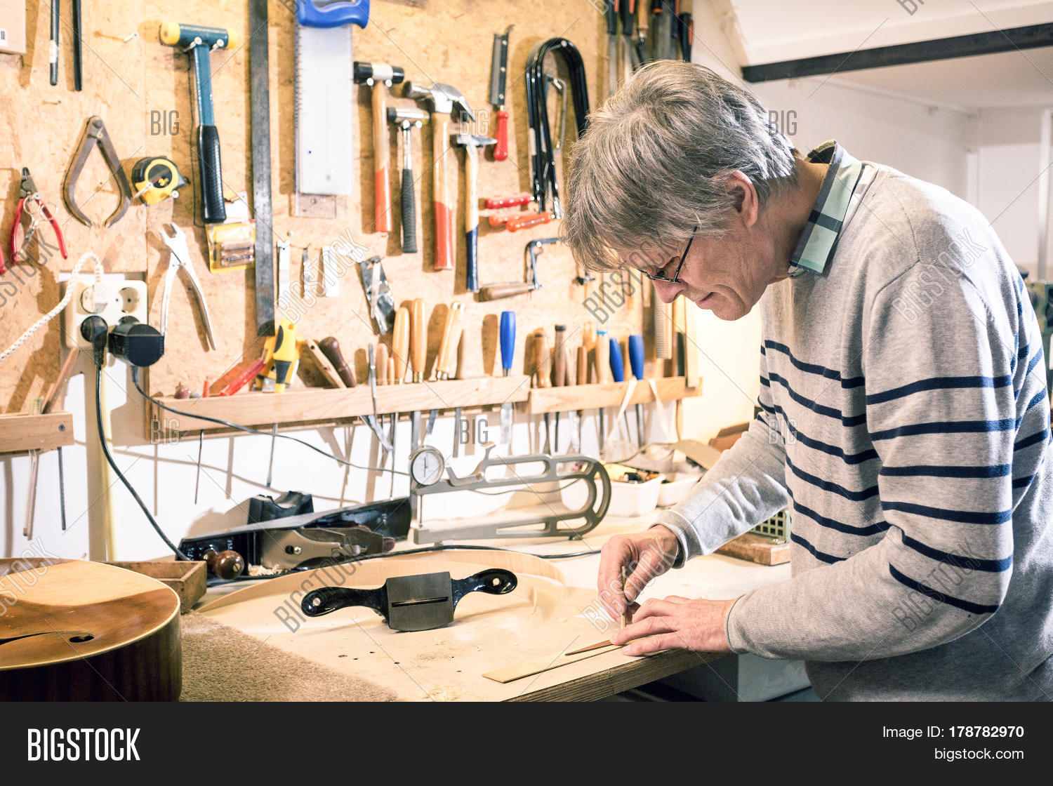 Luthier Drawing Image & Photo (Free Trial) | Bigstock