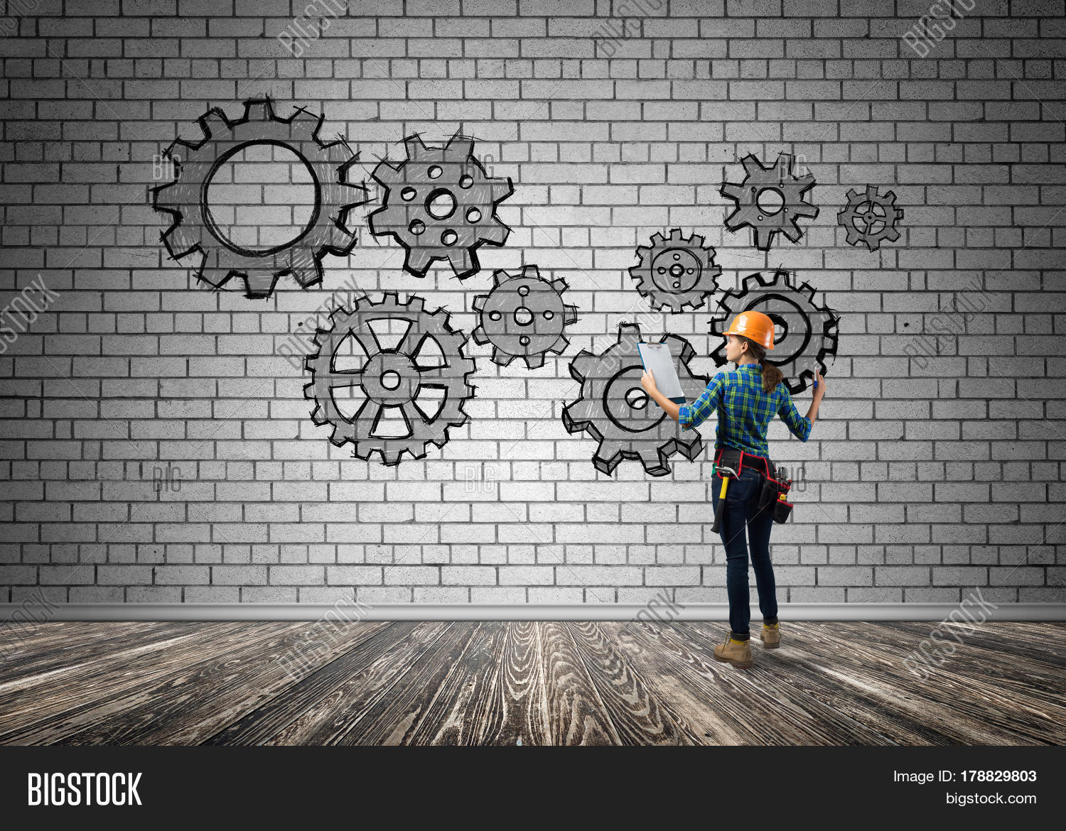 Back View Engineer Image & Photo (Free Trial) | Bigstock