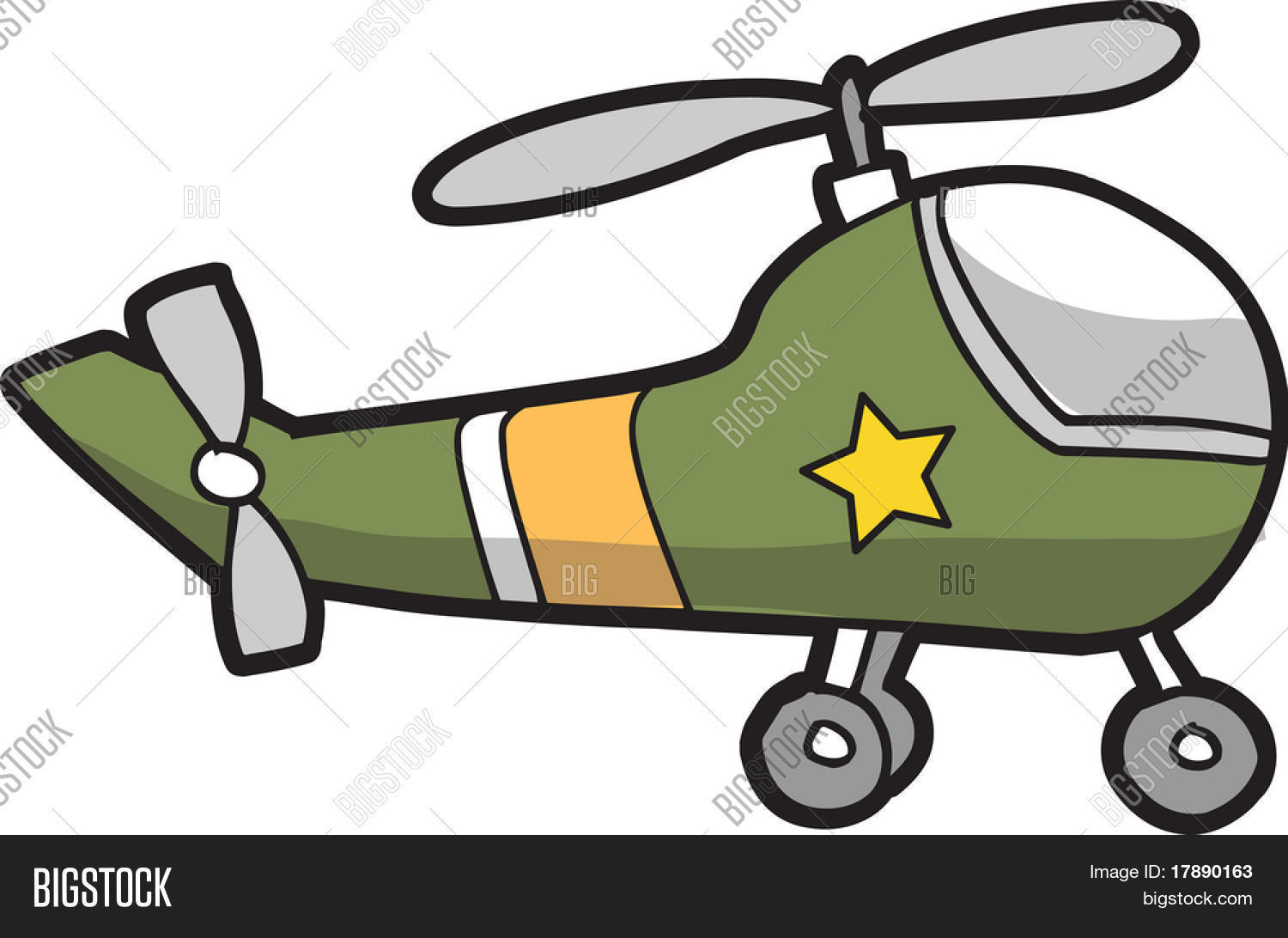 Cute Army Helicopter Vector & Photo (Free Trial) | Bigstock