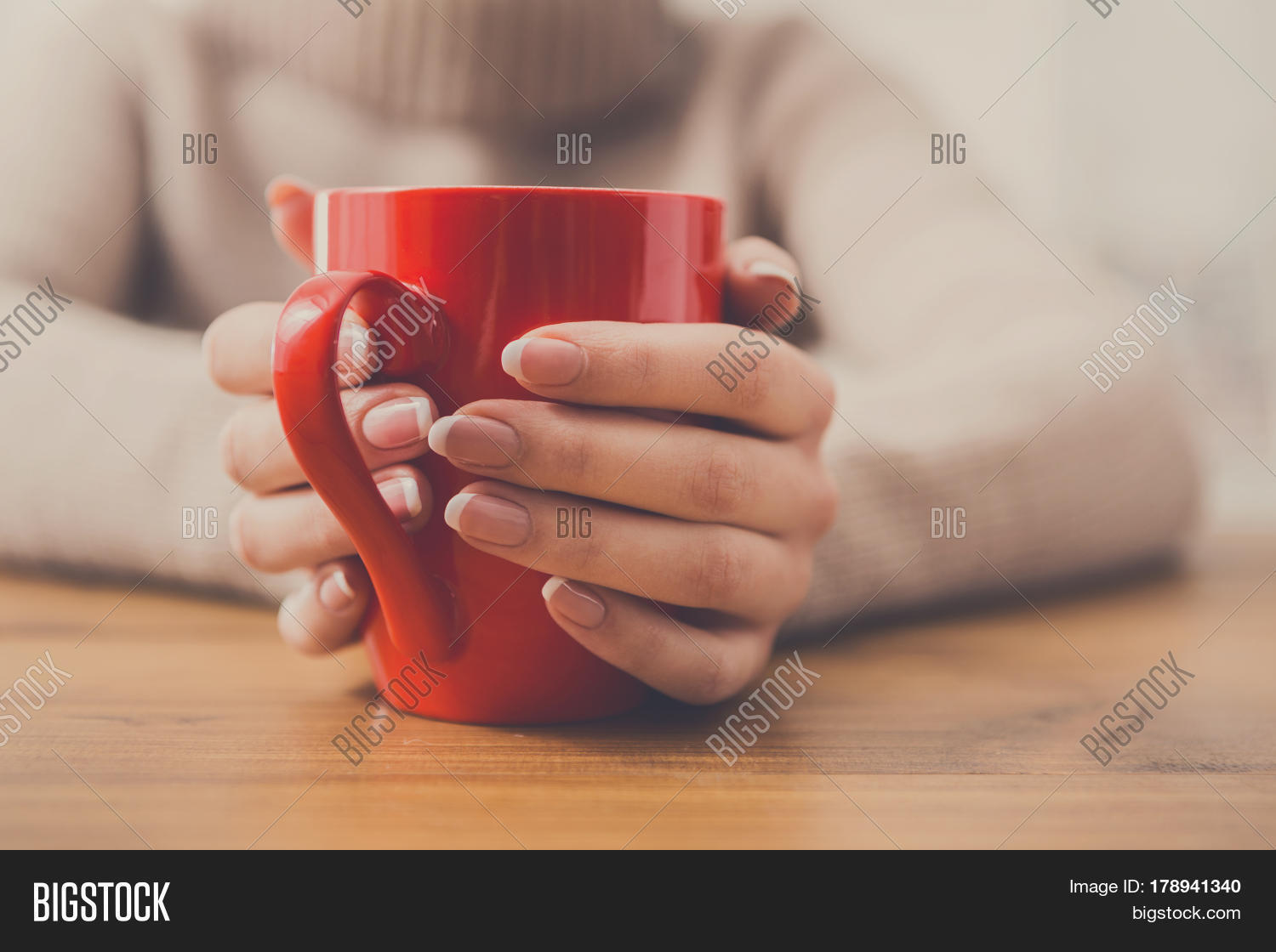 Woman Holding Cup Tea Image & Photo (Free Trial) | Bigstock