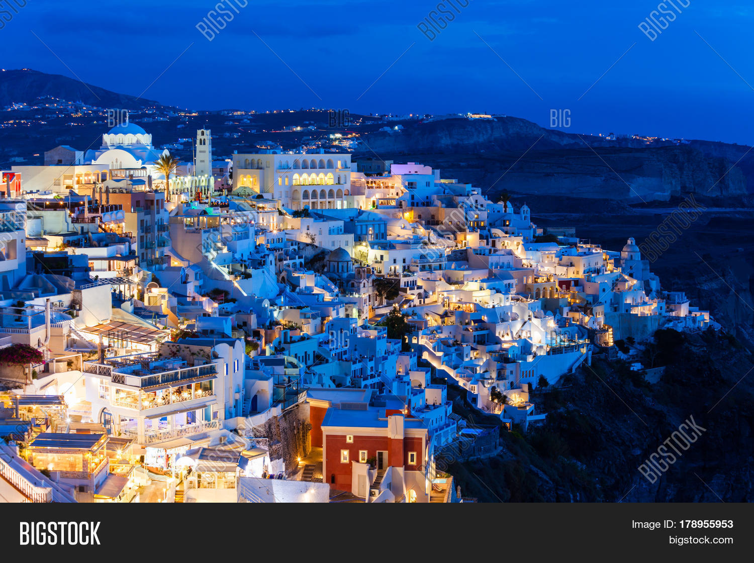Fira Town, Santorini Image & Photo (Free Trial) | Bigstock