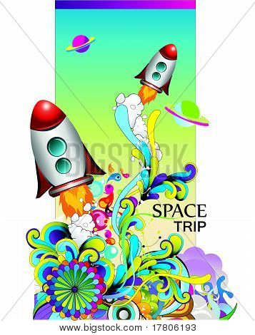 Space Trip Vector Vector & Photo (Free Trial) | Bigstock