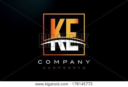 Ke K E Golden Letter Vector & Photo (Free Trial) | Bigstock