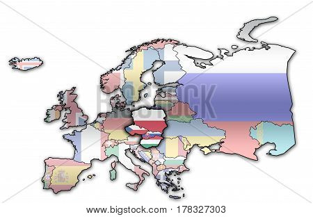 Map Visegrad Group Image & Photo (Free Trial) | Bigstock