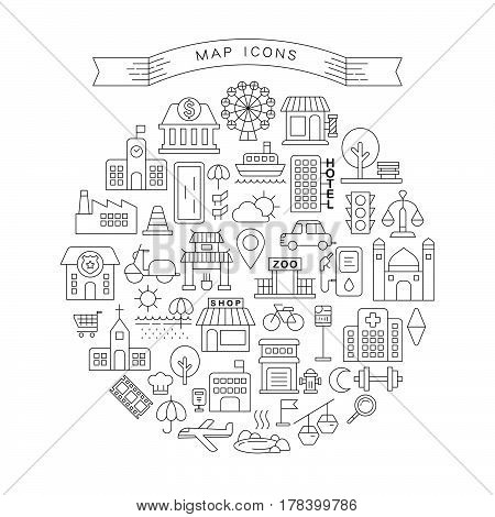 Map Icons Collections Vector & Photo (Free Trial) | Bigstock