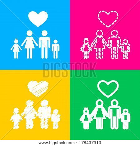 Family Symbol Heart. Vector & Photo (Free Trial) | Bigstock