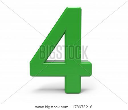3D Green Number 4 Image & Photo (Free Trial) | Bigstock