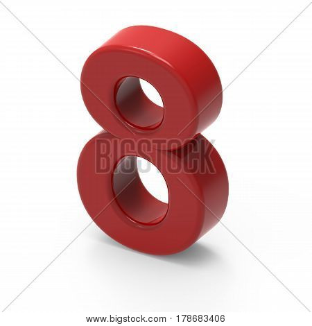 Smooth Red Number 8 Image & Photo (Free Trial) | Bigstock