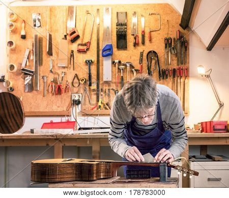 Luthier Working On Image & Photo (Free Trial) | Bigstock
